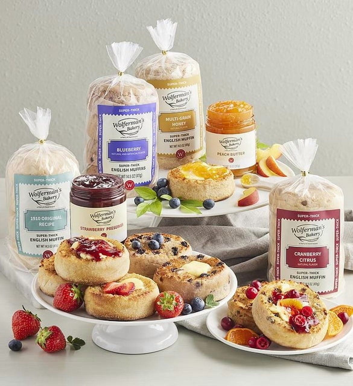 Wolferman's Bakery Super-Thick English Muffins with Spreads - Walmart.com