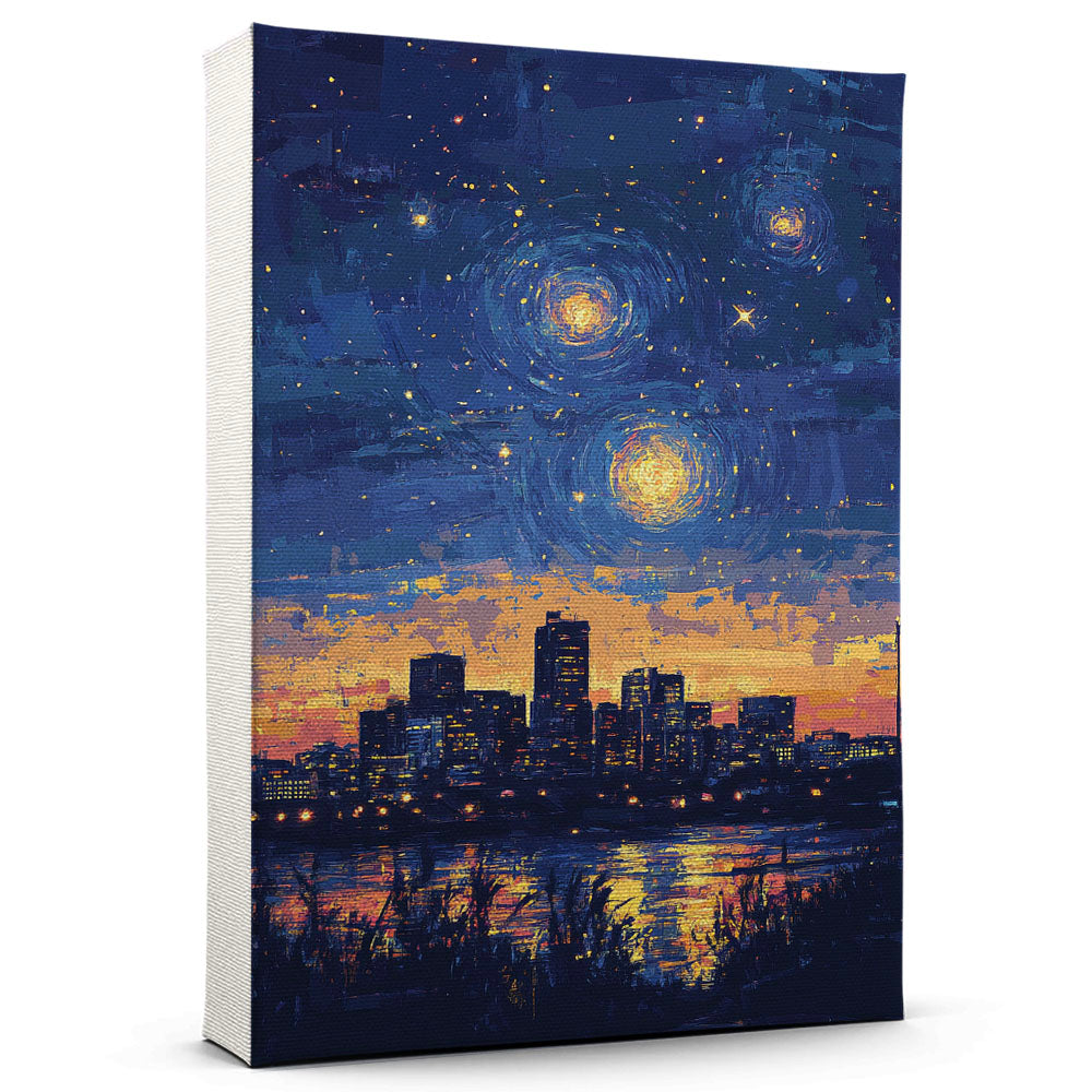 Wolfforth Travel Canvas Prints, Texas Starry Night Travel decor ...