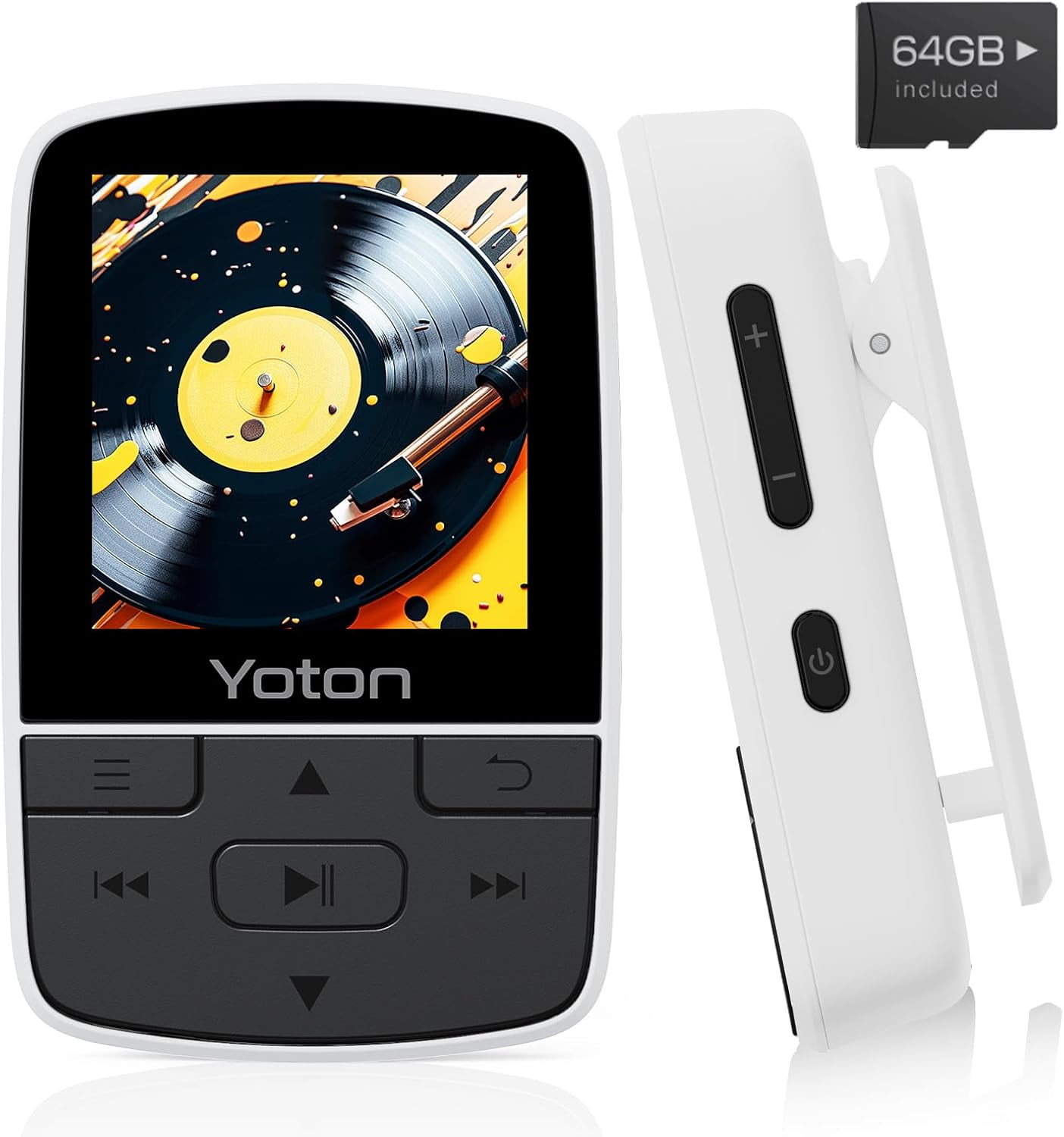 Wolfgang MP3 Player Bluetooth, 64GB HiFi Sound, Built-in Speaker, FM/Recorder/E-Book, Earphones ...
