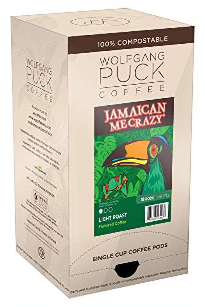 Wolfgang Puck Coffee Soft Pods, Jamaican Me Crazy, 18 count (Pack of 1) - Walmart.com