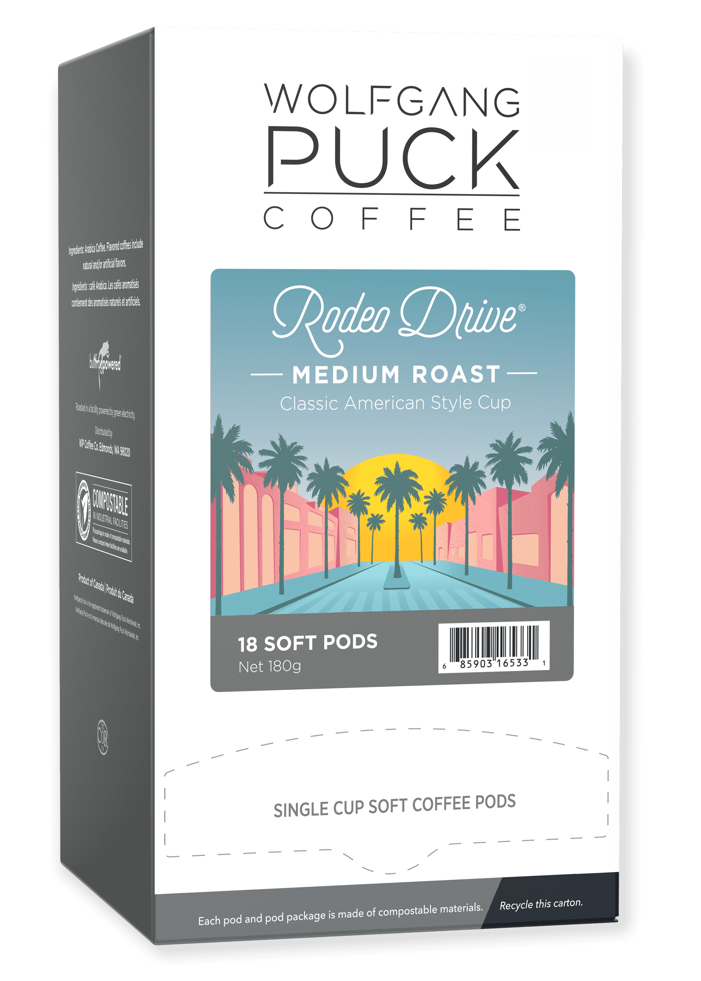 Wolfgang Puck Soft Coffee Pods, Rodeo Drive, 9.5 Gram, 18 Count (Pack of 1) - Walmart.com