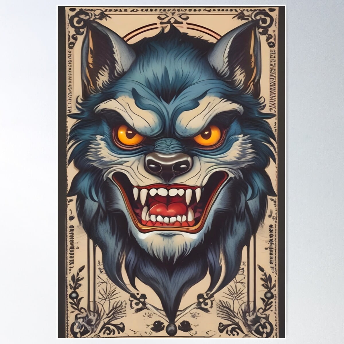 Wolfman Poster Wall Art, Modern Wall Decor For Living Room Bedroom ...