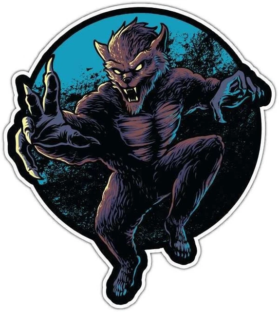 Wolfman Wolf Wild Animal Car Window Stickerphone Decal Water Bottle ...