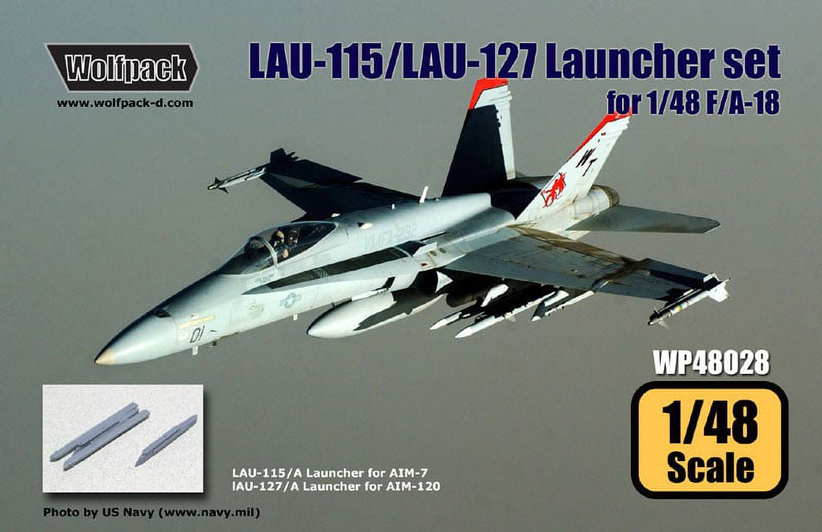 Wolfpack 1:48 LAU-115 ADU-127 Launcher & Adaptor Set for F/A-18 - Resin ...