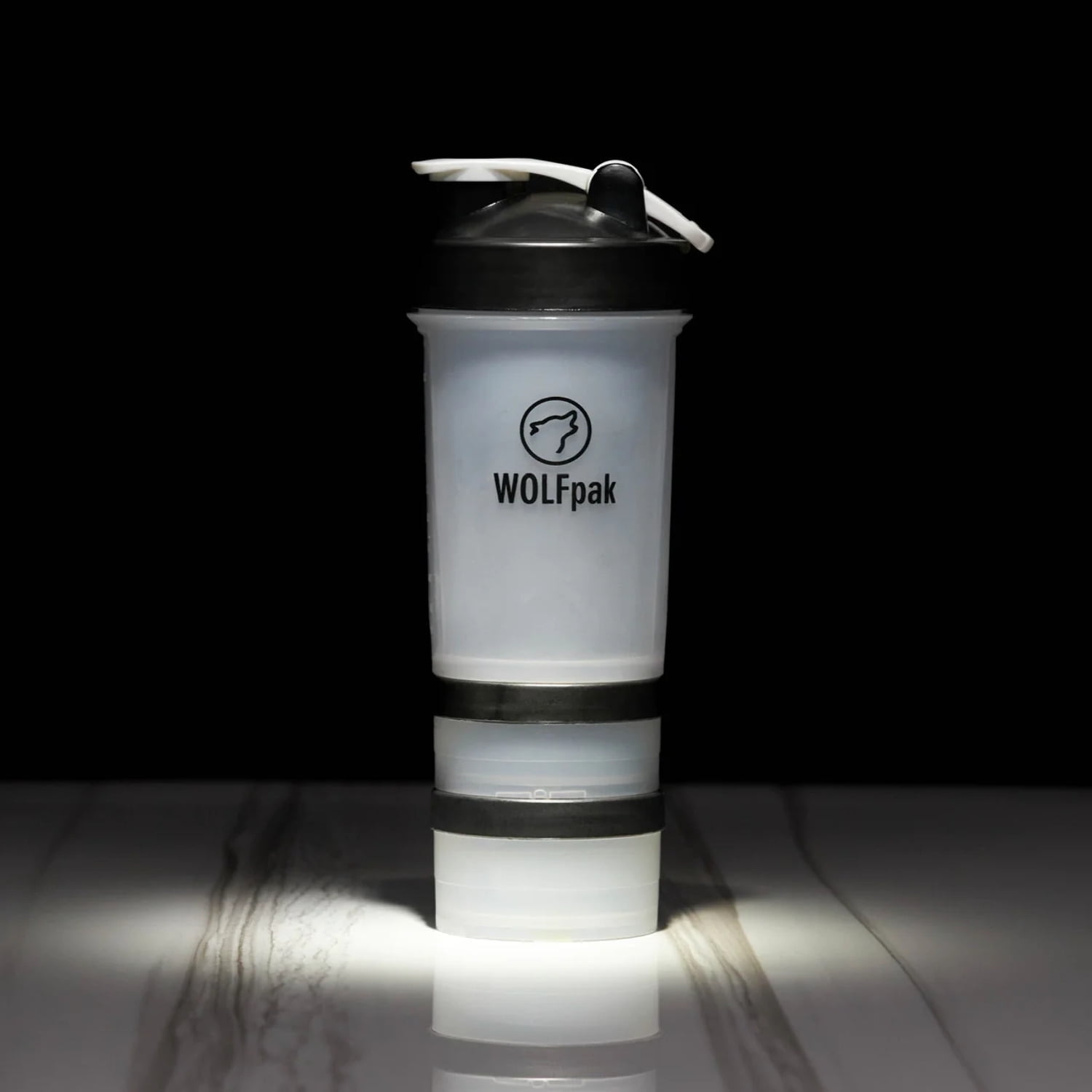 Wolfpak Shaker Bottle With Storage Compartments - Walmart.com