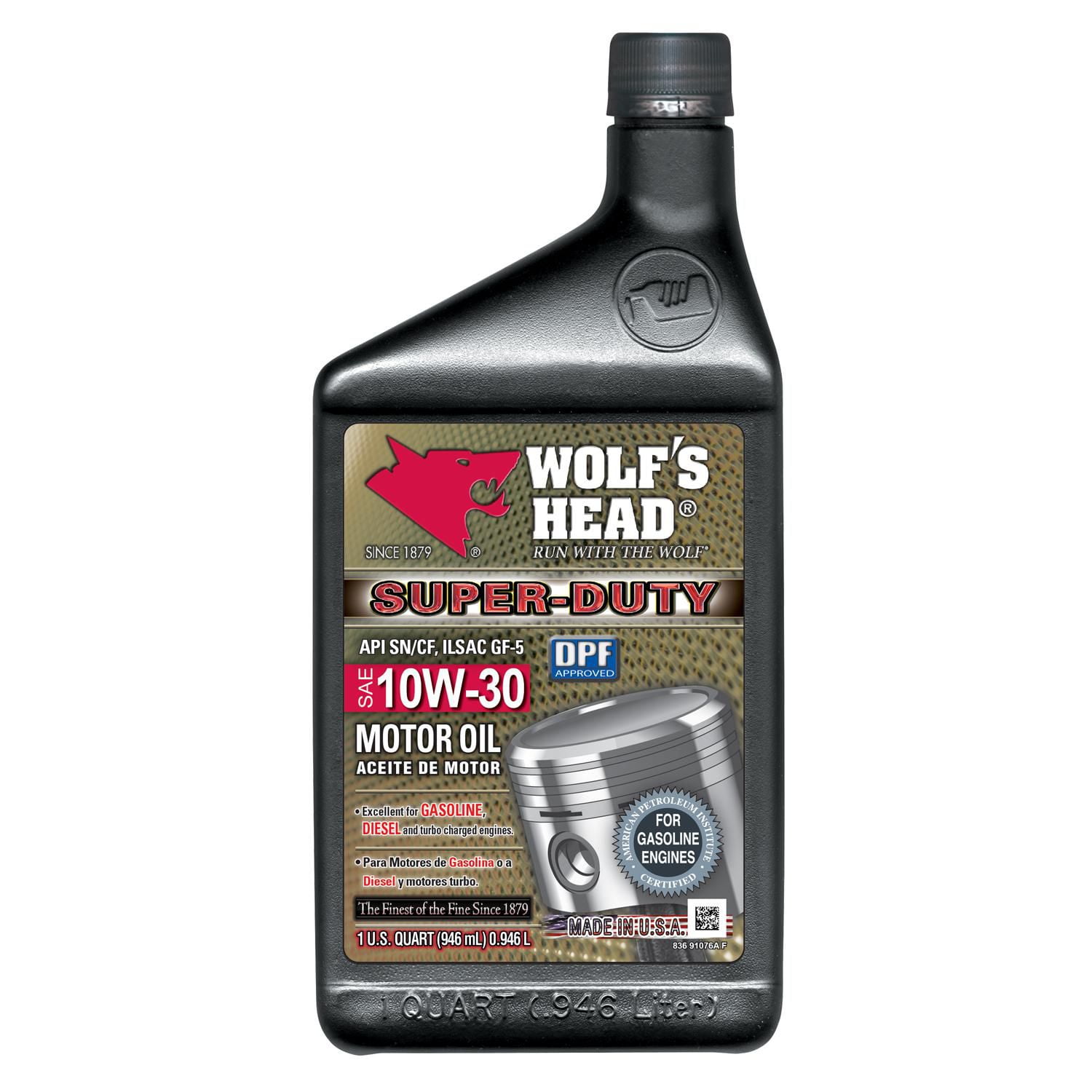 Wolfs Head Motor Oil Wolfshead Super Duty Motor Oil, 10w30 1 Qt Wlfhd ...