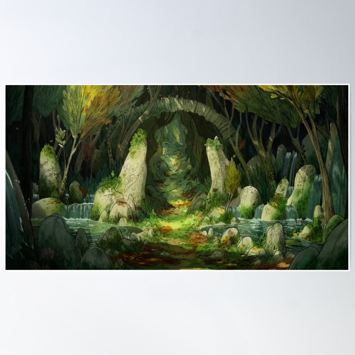 Wolfwalkers Celtic Ruins Poster Wall Art, Modern Wall Decor For Living ...