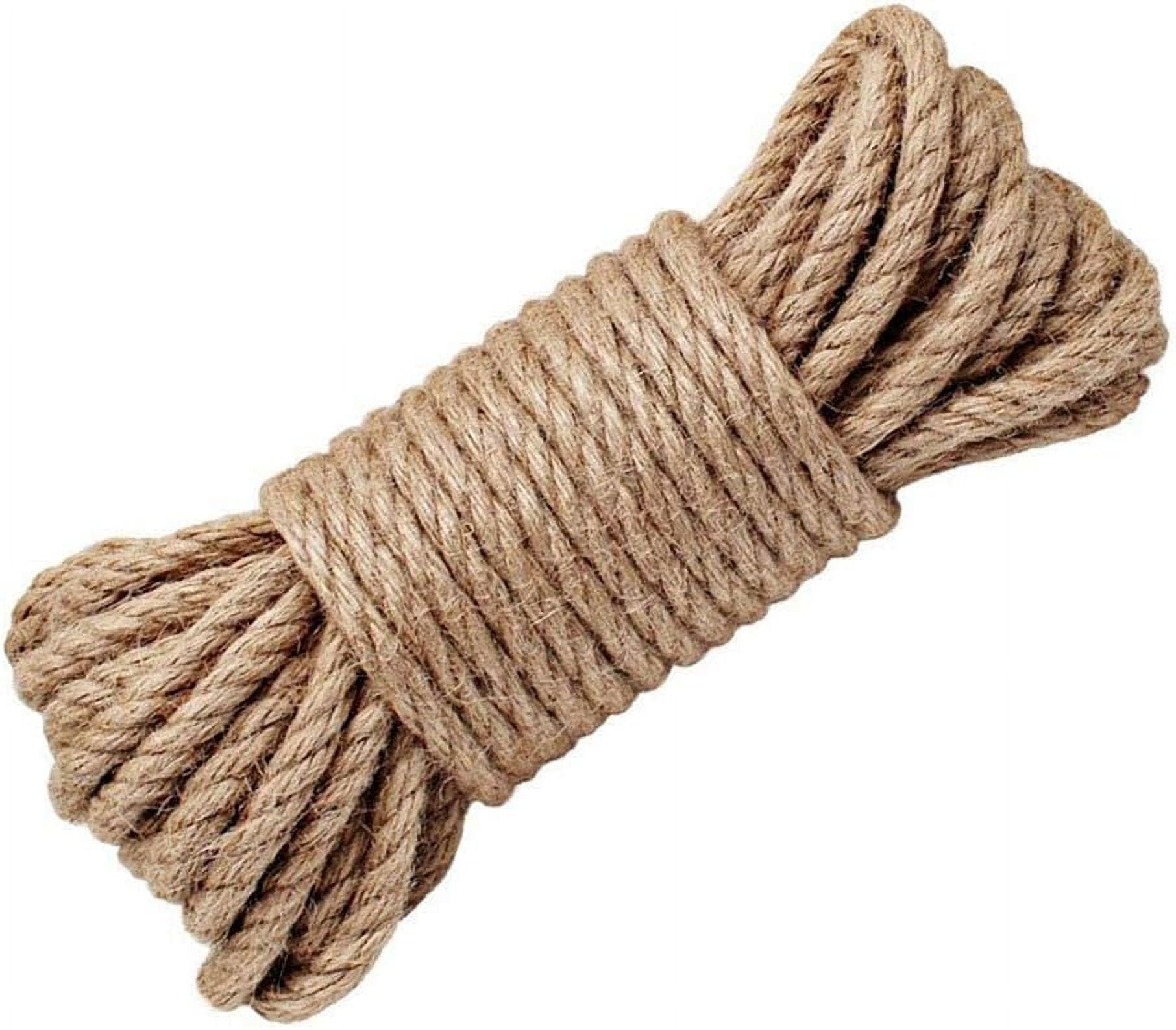 Wolike Hemp Rope,8mm/0.3inch Thick Rope Strong Natural Rope,Jute Rope ...