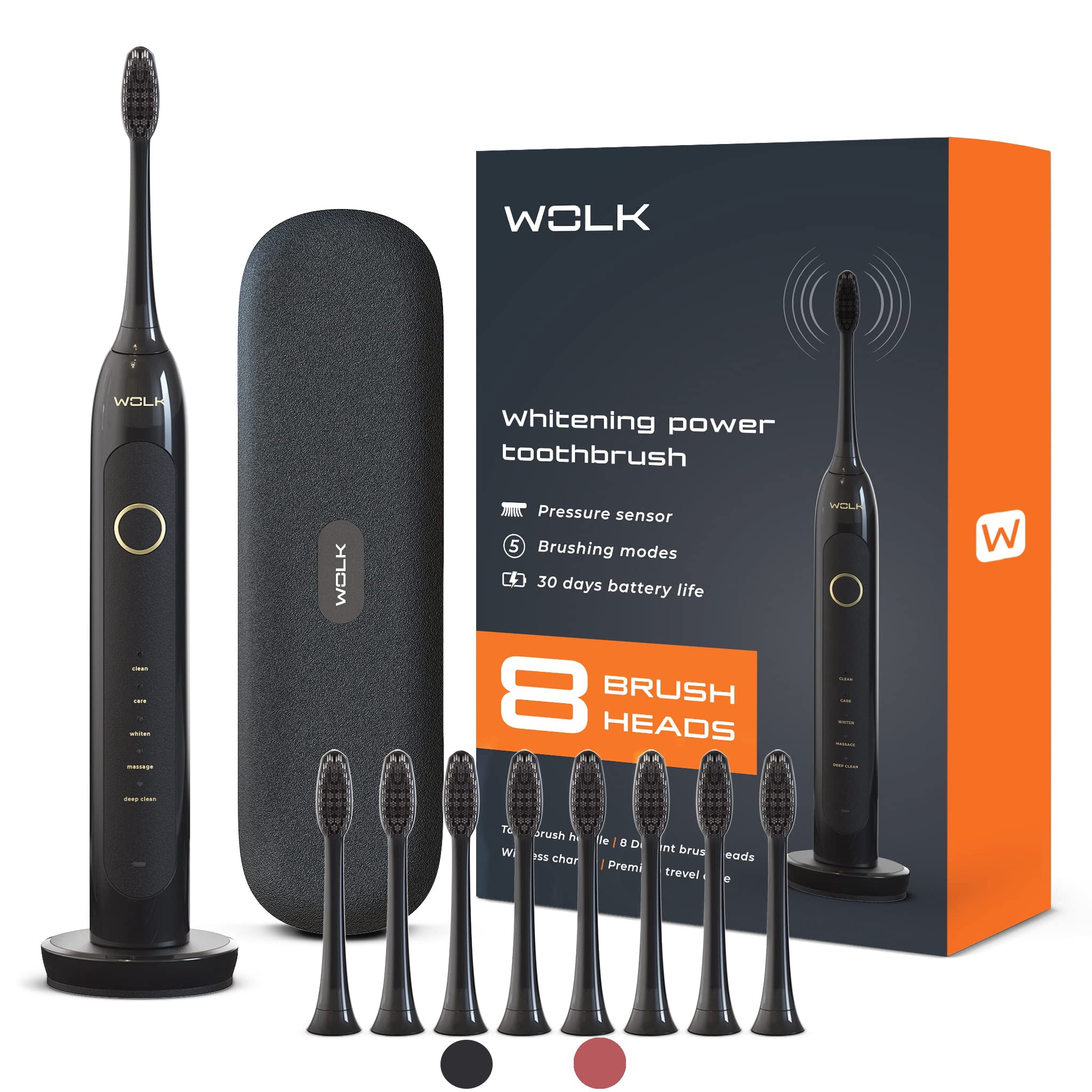 Wolk T6421 Ultra Whitening STF9 Toothbrush with Pressure Sensor & 5 ...