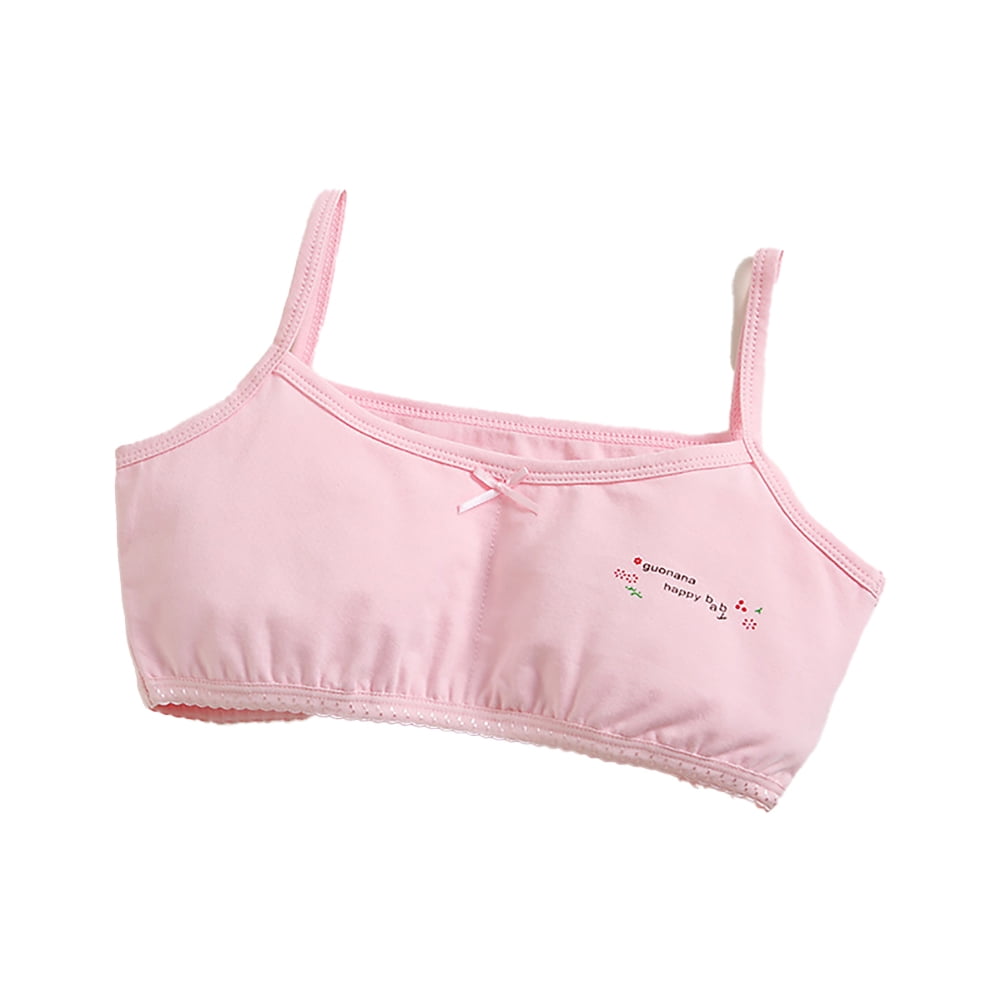 Wolled Girls Stretch Sports Bra for Kids Teens Cotton Training Bras ...
