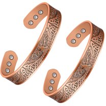 Wollet Pure Copper Bracelets for Women, Silver Copper Bangles with 3500 ...