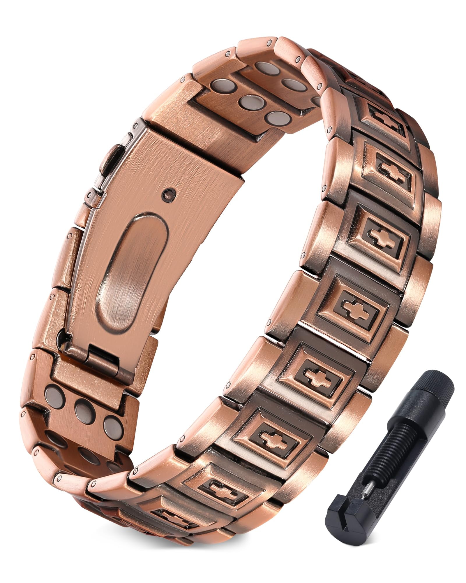 Wollet 3X Copper Magnetic Bracelet for Men – Pure Copper Jewelry with ...
