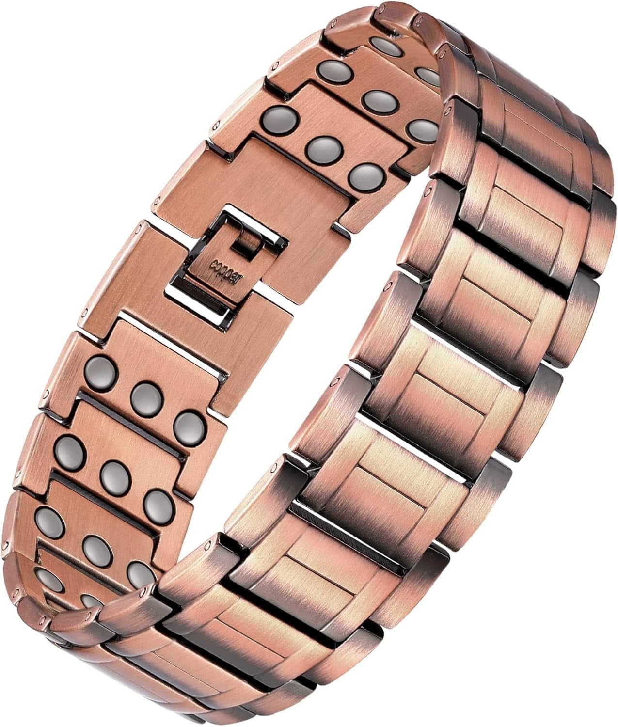 Wollet 3X Magnetic Copper Bracelet for Men,Bracelets, Adjustable ...