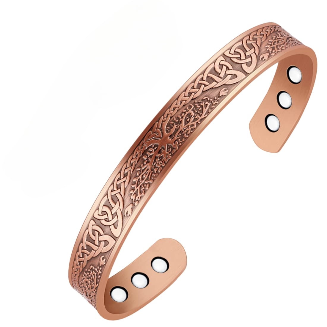 Wollet Copper Bracelet for Women Men, Solid Pure Magnetic Bracelet ...