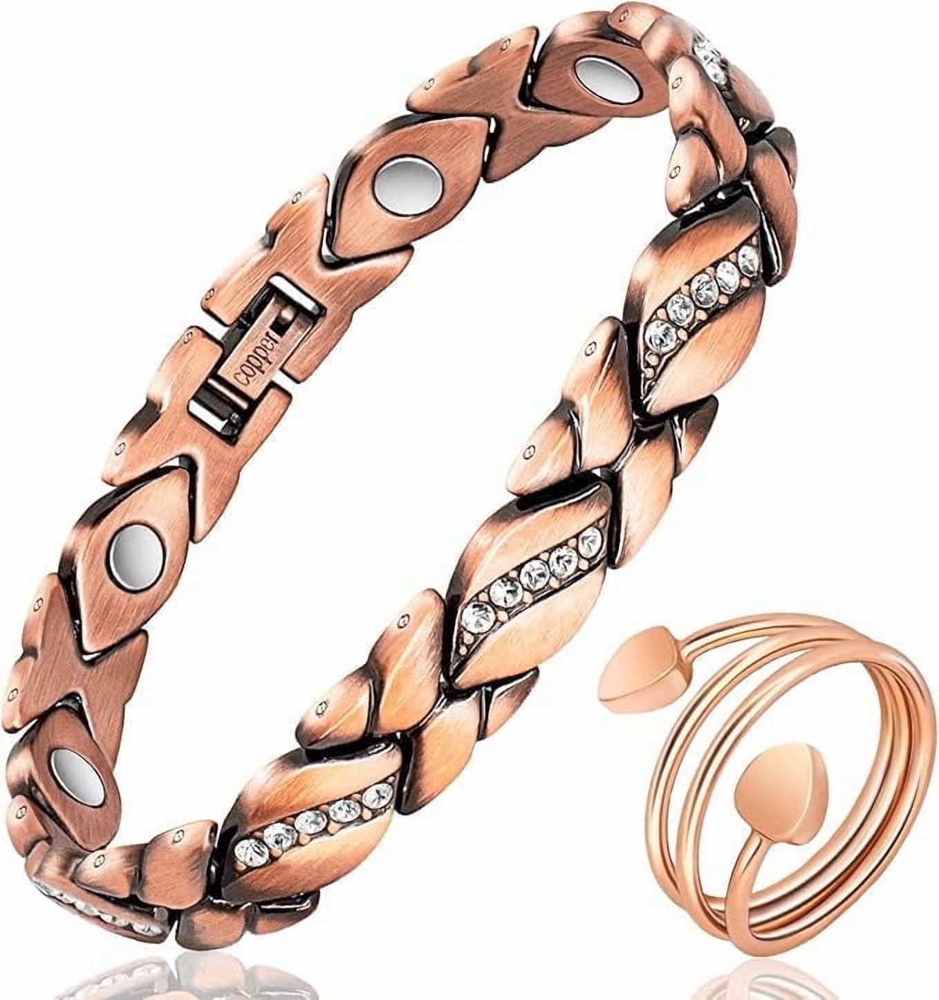 Wollet Copper Bracelets Jewelry Set for Women - Walmart.com