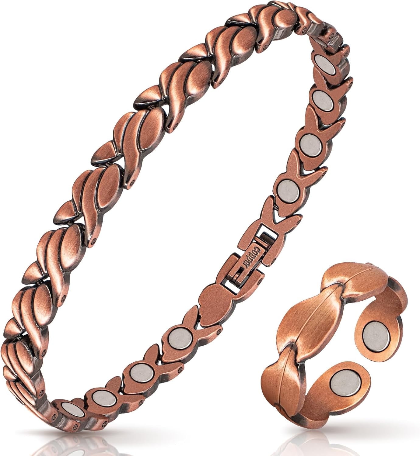 Wollet Copper Bracelets Jewelry Set for Women - Walmart.com