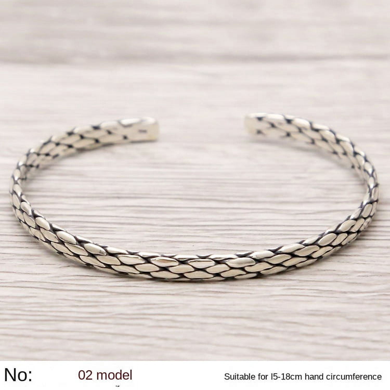 Wollet Handmade S925 Sterling Silver Bracelet Women, Fit to 5.9-7 ...
