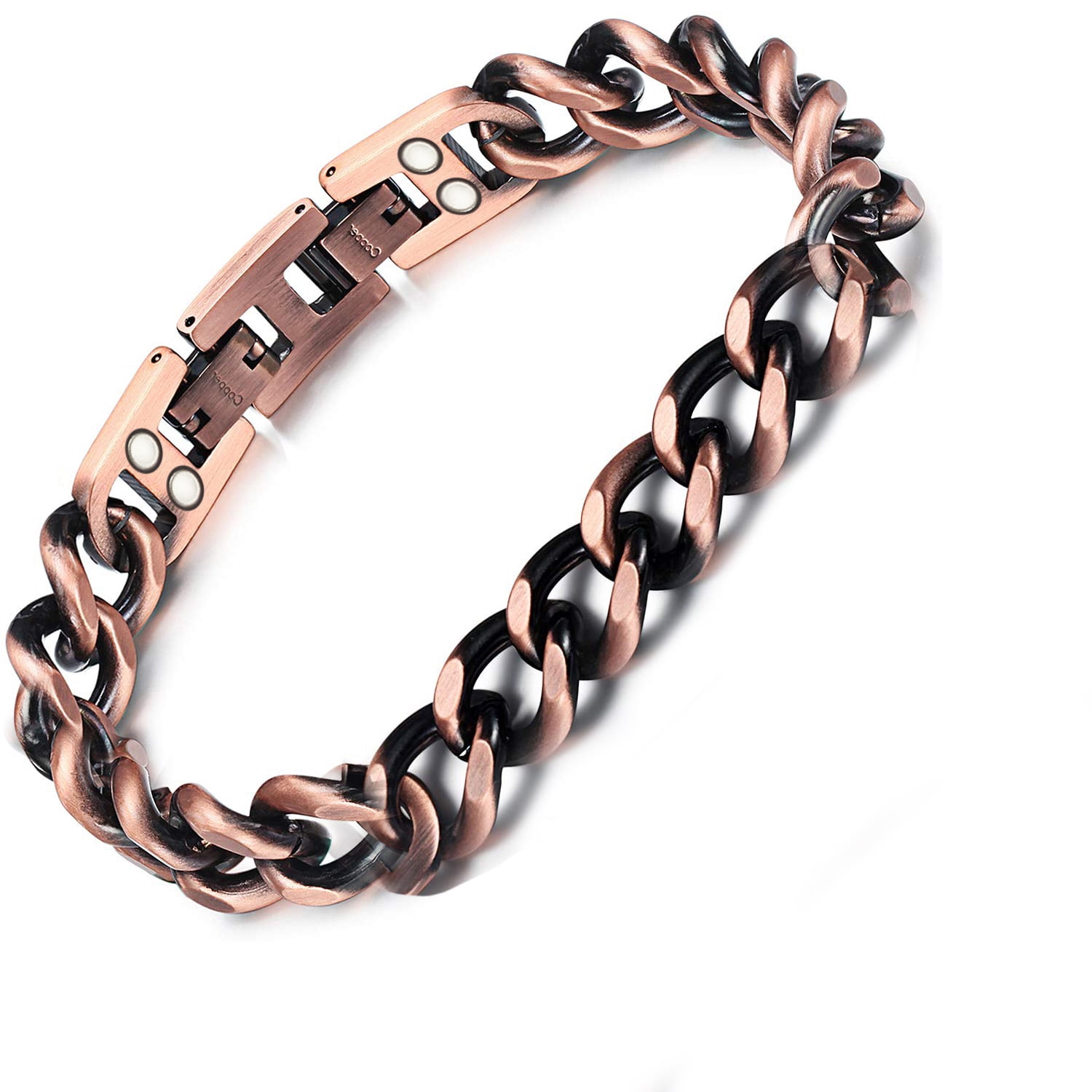 Wollet Magnetic Pure Copper Chain Bracelet for Women, 6.7-7.8 inches ...