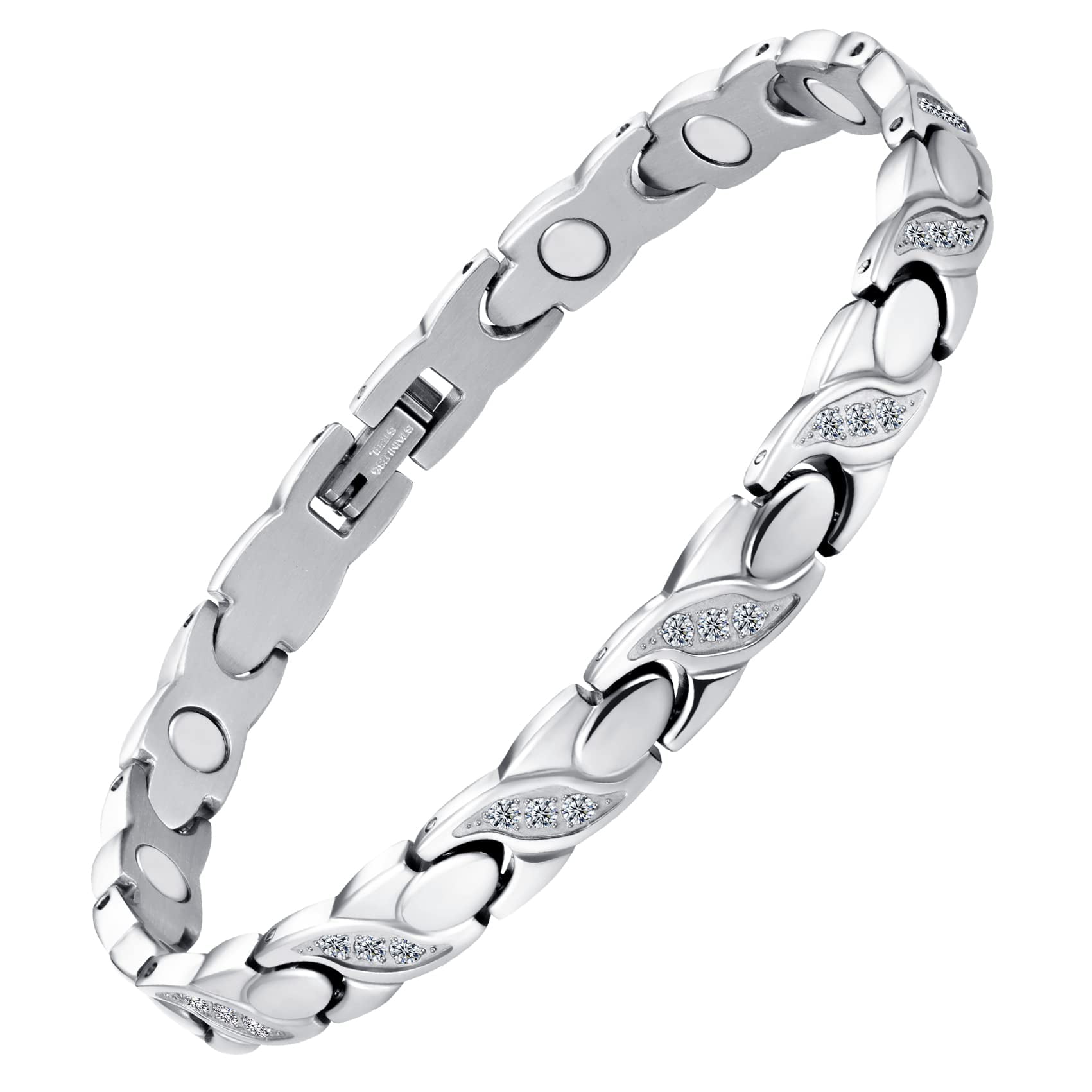 Wollet Magnetic Bracelets for Women Bracelet with Magnets & Crystals ...