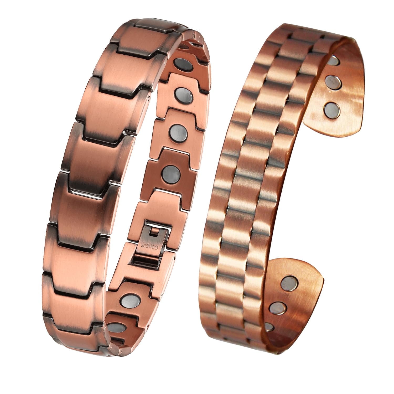 Wollet Magnetic Copper Bracelets Bangle for Men, Pure Copper Jewelry ...