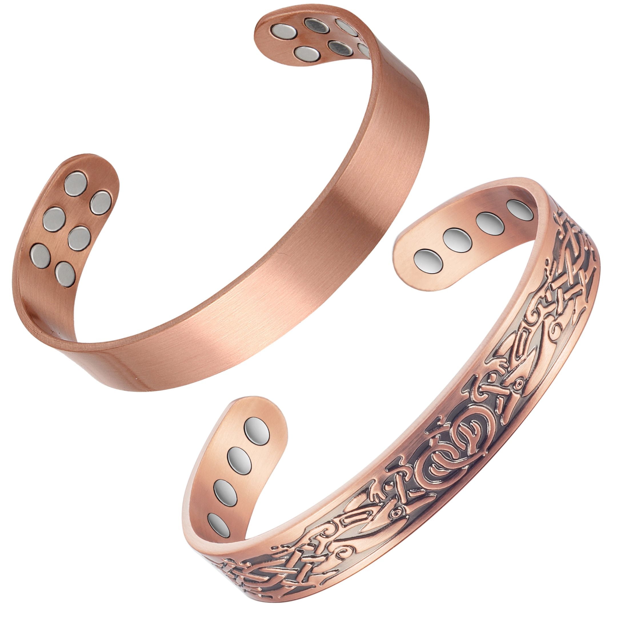 Wollet Magnetic Copper Bracelets for Men – Adjustable Copper Magnetic ...