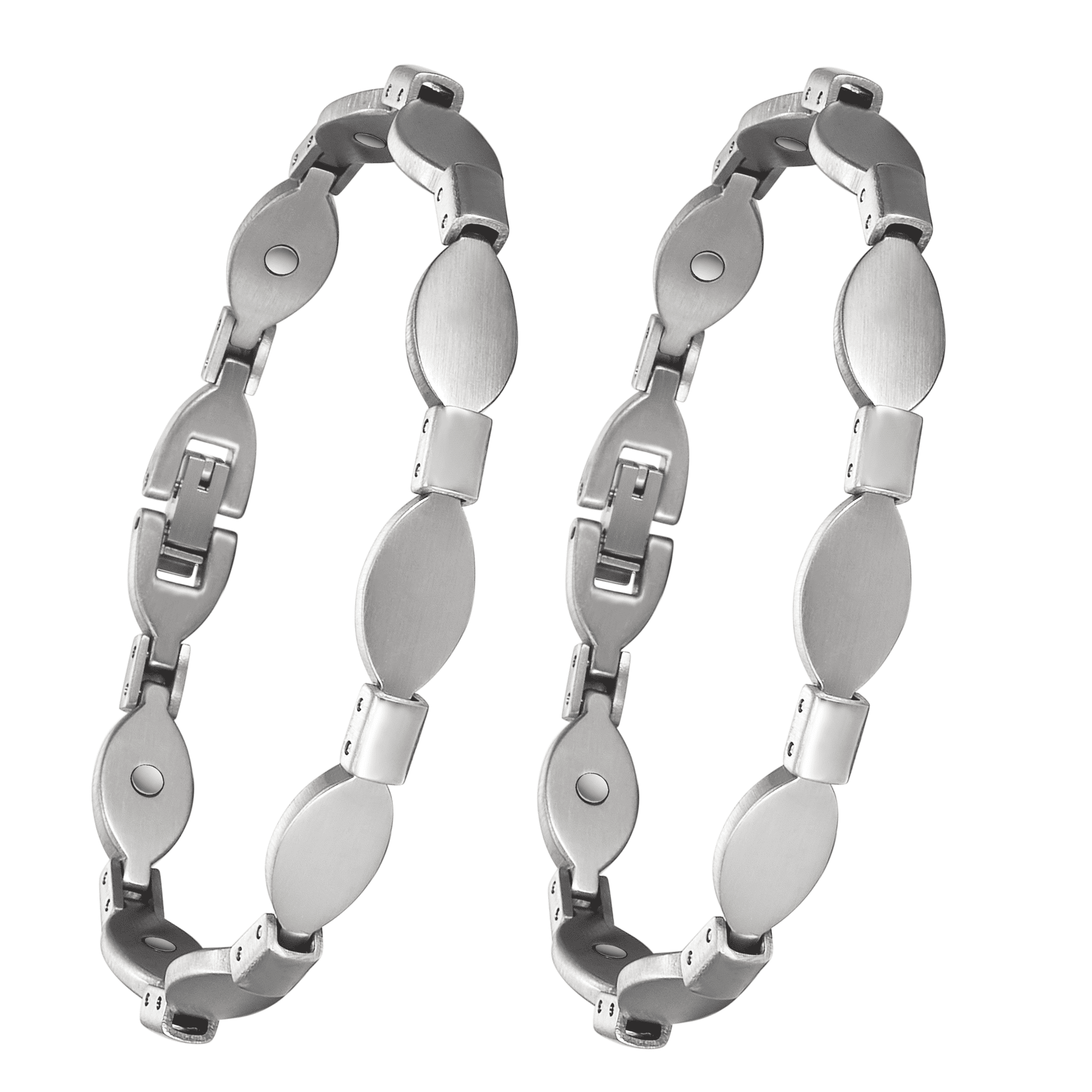 Wollet Oval Stainless Steel Magnetic Link Bracelets for Women,7.8 ...