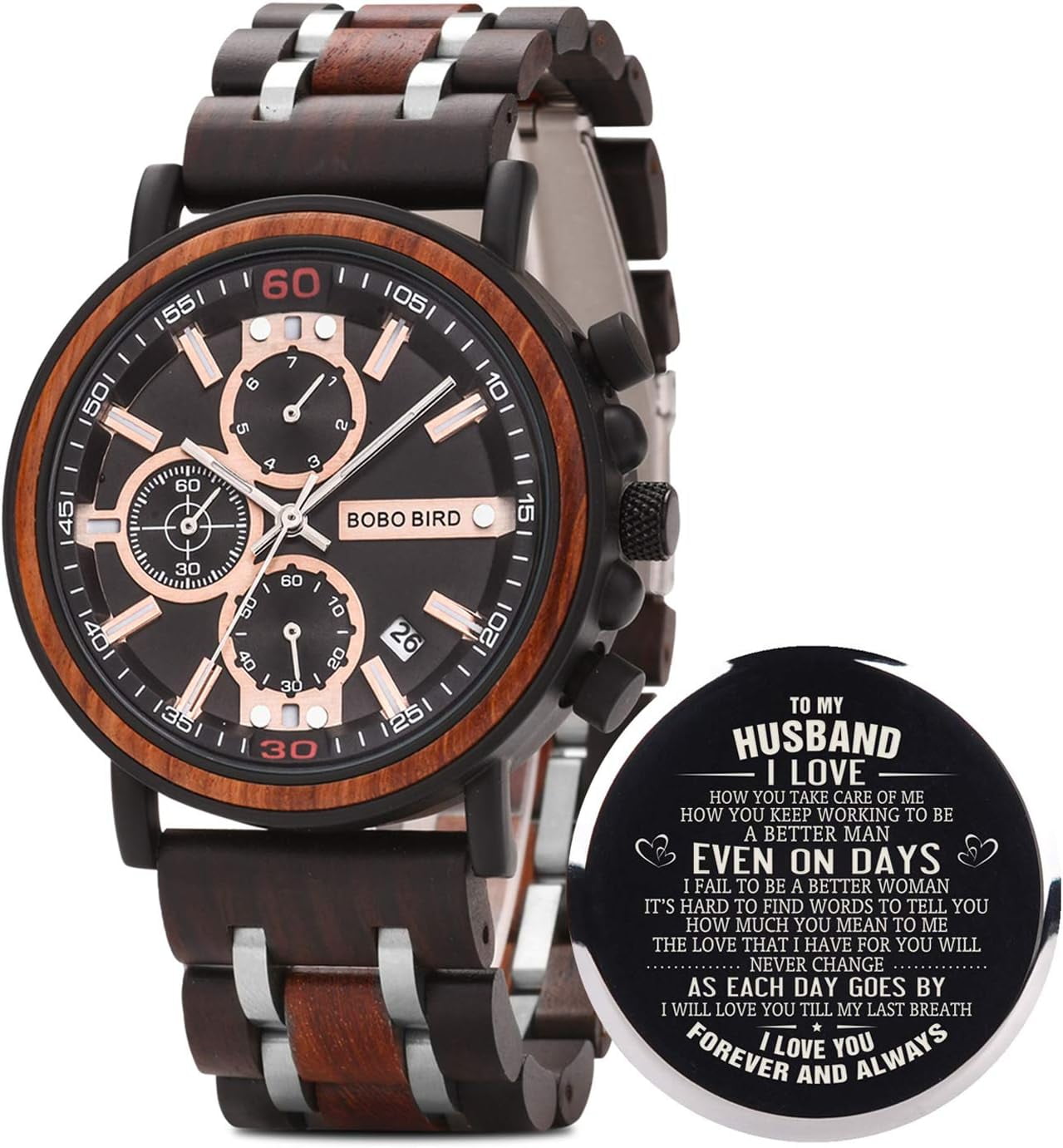 Wollet Personalized Engraved Wood Watch Customized Wooden Watches for ...