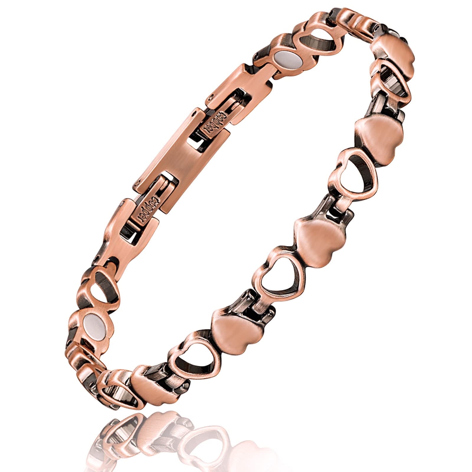 Wollet Pure Copper Bracelets for Women, 7-8.2 inches, Adjustable Size ...