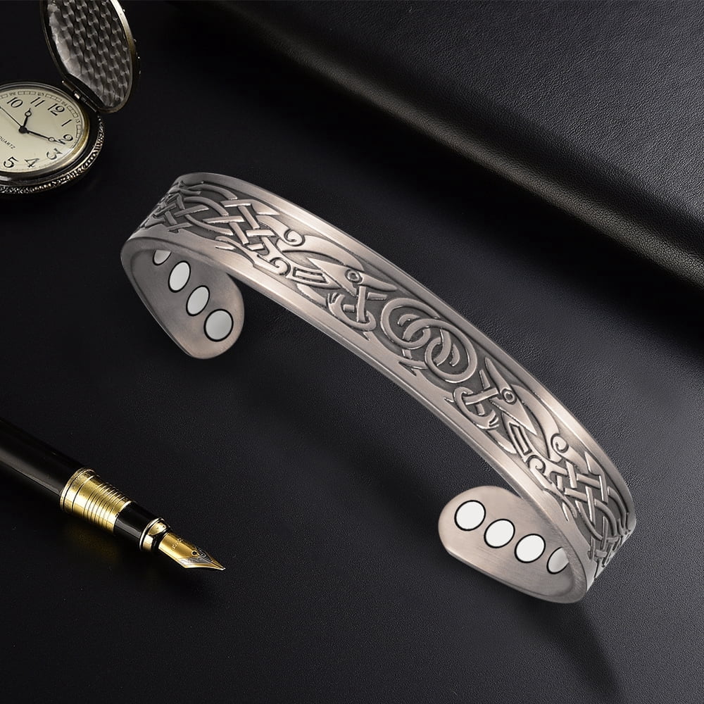 Wollet Pure Copper Bracelets for Women, Silver Copper Bangles with 3500 ...