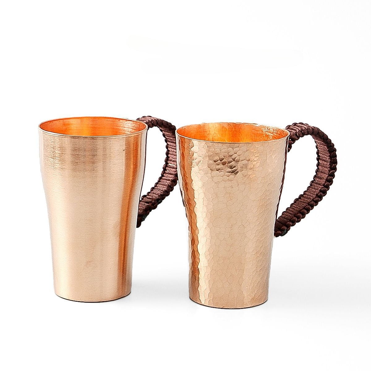 Wollet Pure Copper Cups, Handcrafted Copper Drinking Cups (13.5oz ...