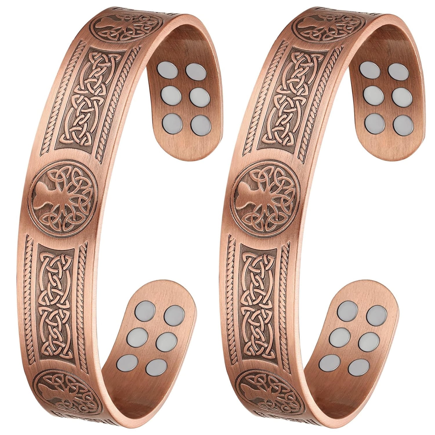 Wollet Pure Copper Magnetic Bracelet for Men Women with Magnets, Copper ...