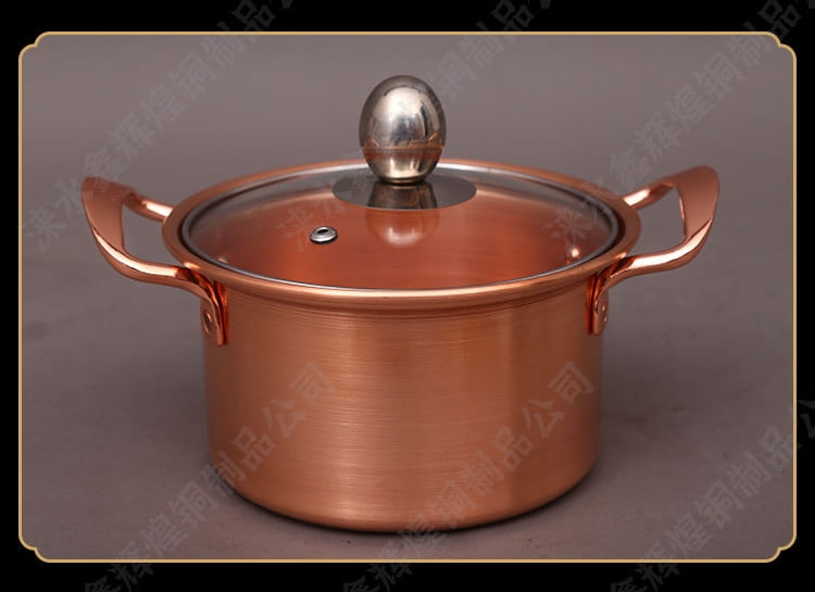 Wollet Pure Copper Pot for Boiling Soup&Milk, Single Person Small Hot ...