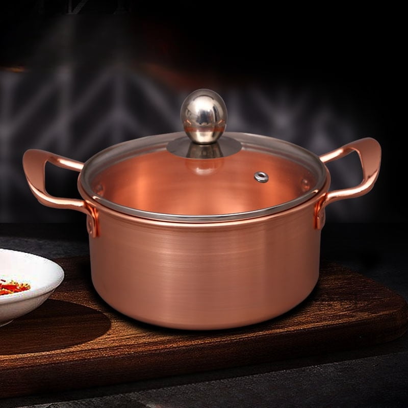 Wollet Pure Copper Pot for Boiling Soup&Milk, Single Person Small Hot ...