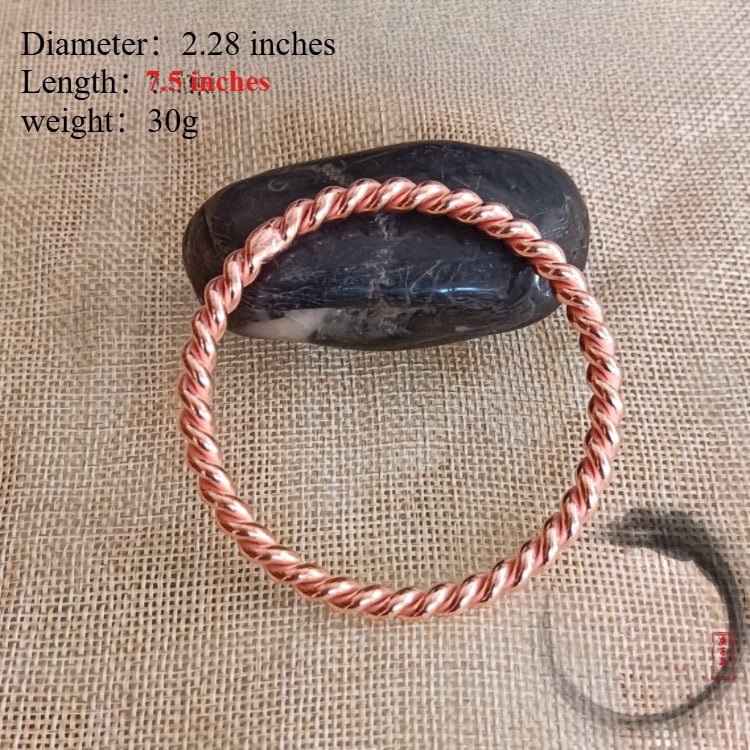 Wollet Pure Copper Tensor Ring Bracelet Bangle, Width 0.2 inches ...