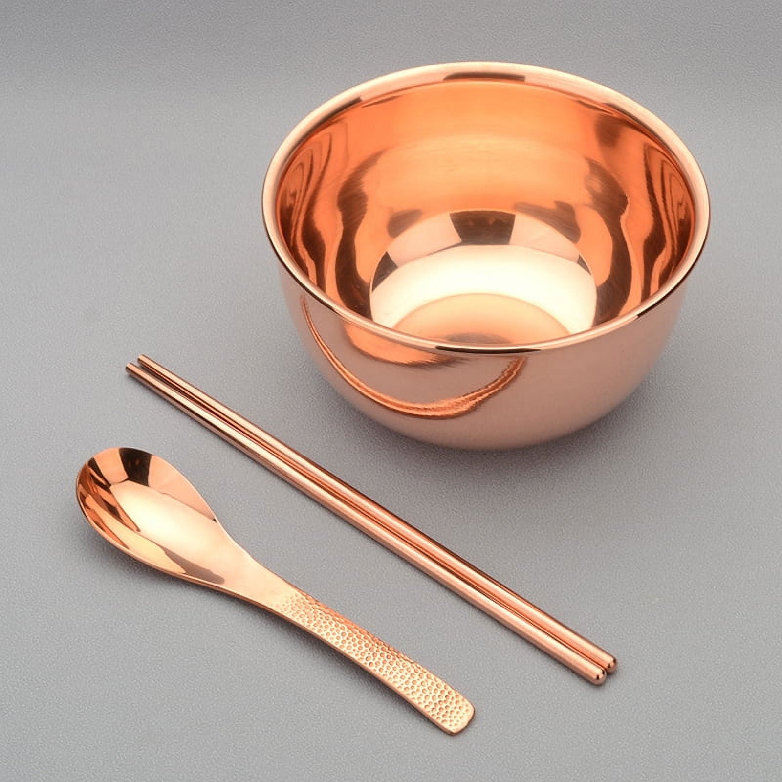 Wollet Pure Solid Copper Bowl 5inch,Copper Spoon, Copper Chopsticks ...