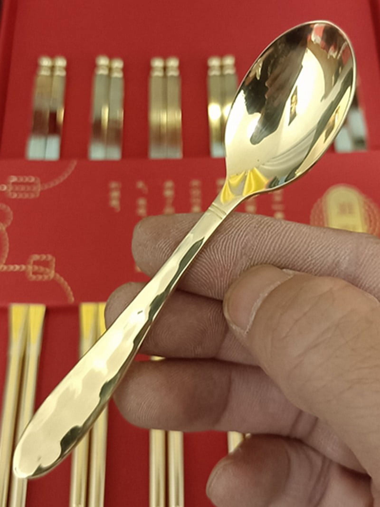 Wollet Solid Pure Copper Spoon for Kids, Dessert Ice Cream Coffee Spoon ...