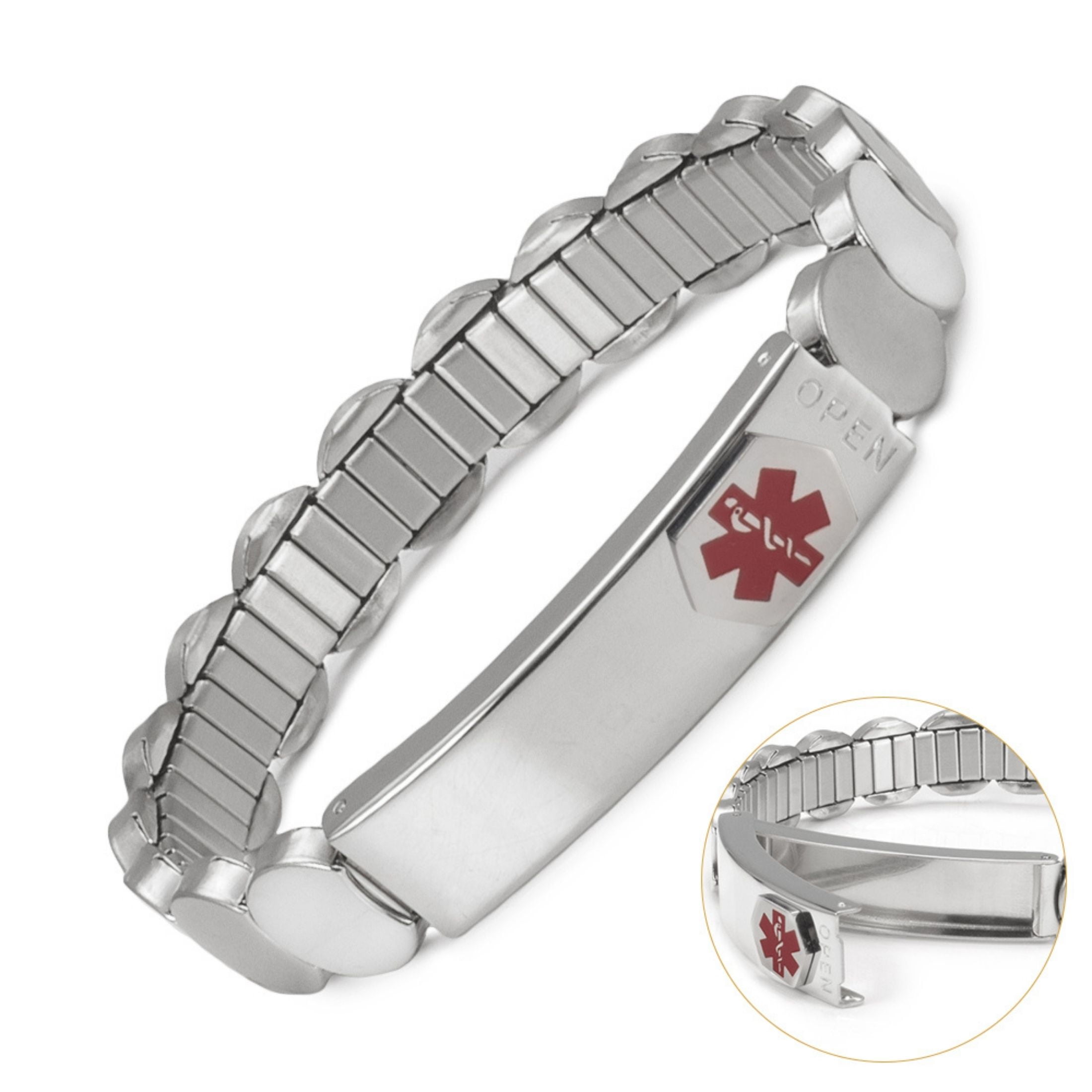 Wollet Stainless Steel Diabetic Type 2 Medical Alert Bracelet for Women ...