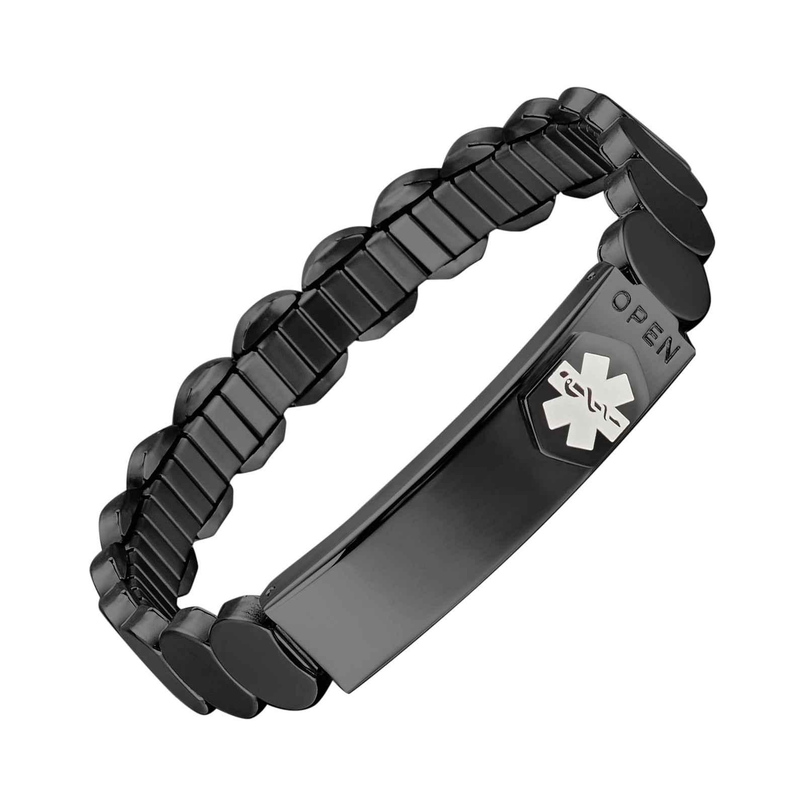 Wollet Stainless Steel Medical Alert Bracelet for WoMen, 6.9 Inch ...