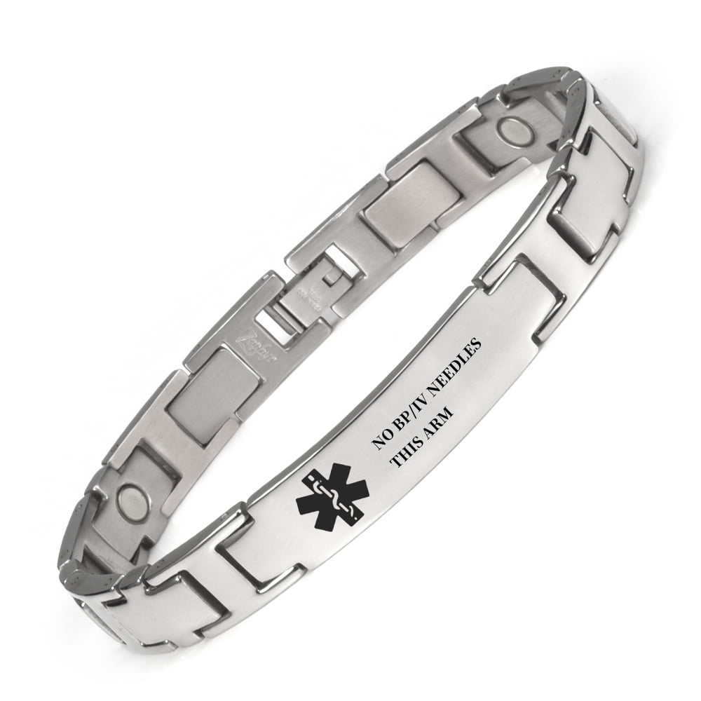 Wollet Stainless Steel Medical Alert Bracelet for WoMen, 7.5 Inch ...