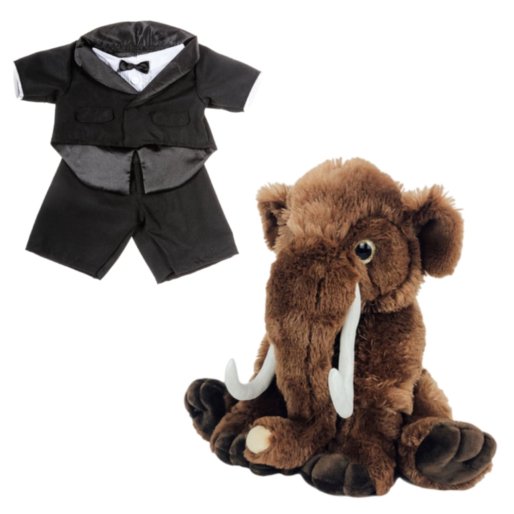 Wollie the Mammoth 16 Inch with Tuxedo Outfit Plush Toy - Party Cloth ...