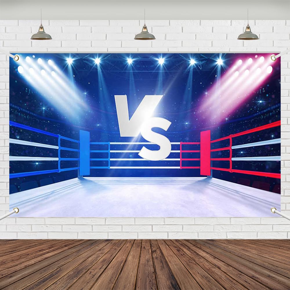 Wollmix Wrestling Ring Birthday Party Decorations Banner - 70.8x43.3 ...
