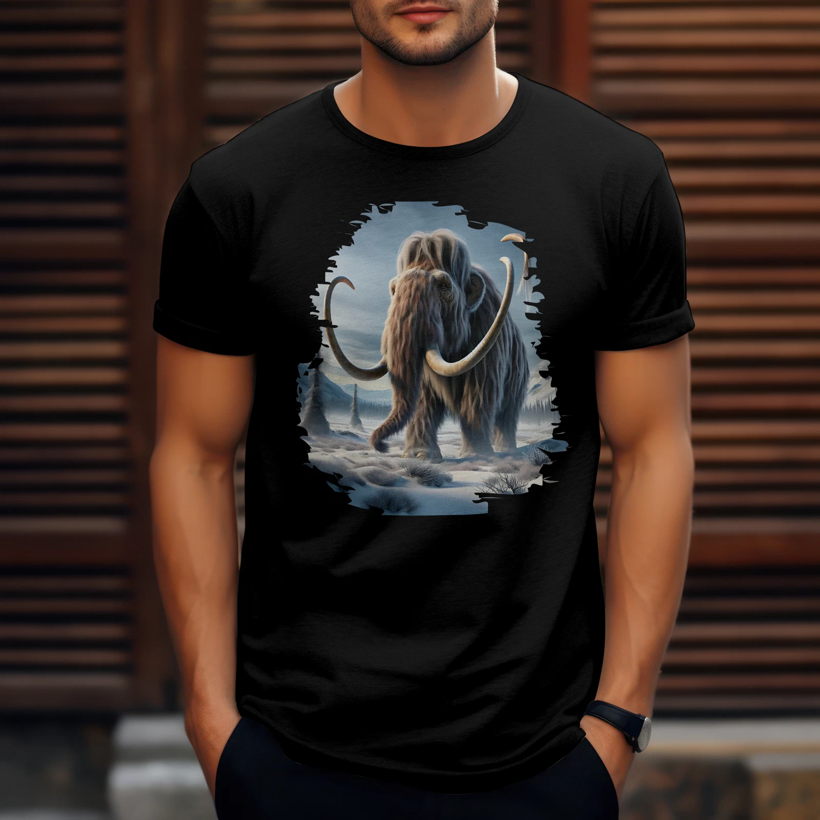 Wolly Mammoth In Snow Historical Prehistoric Paleontology Gift, Fossil ...