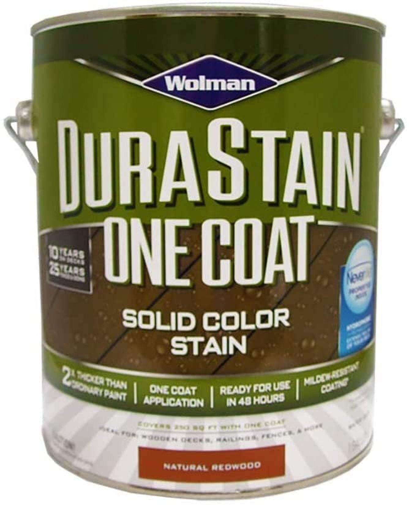 Wolman 288092 Durastain One-Coat Solid Color Redwood Wood Stain, Gallon ...