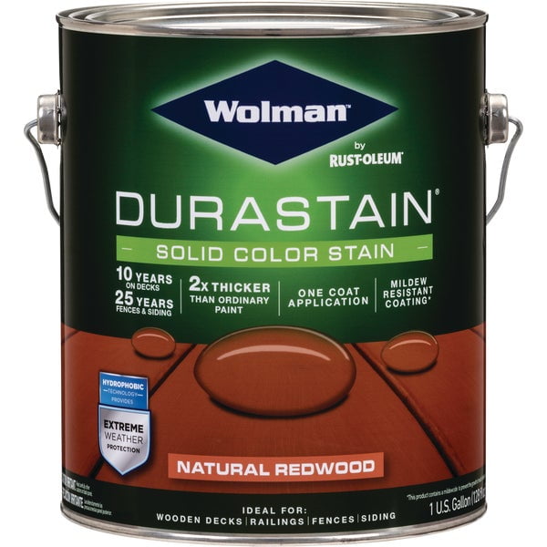 Wolman DuraStain Exterior Solid Color Stain - Acrylic-Based - 1 Gal ...