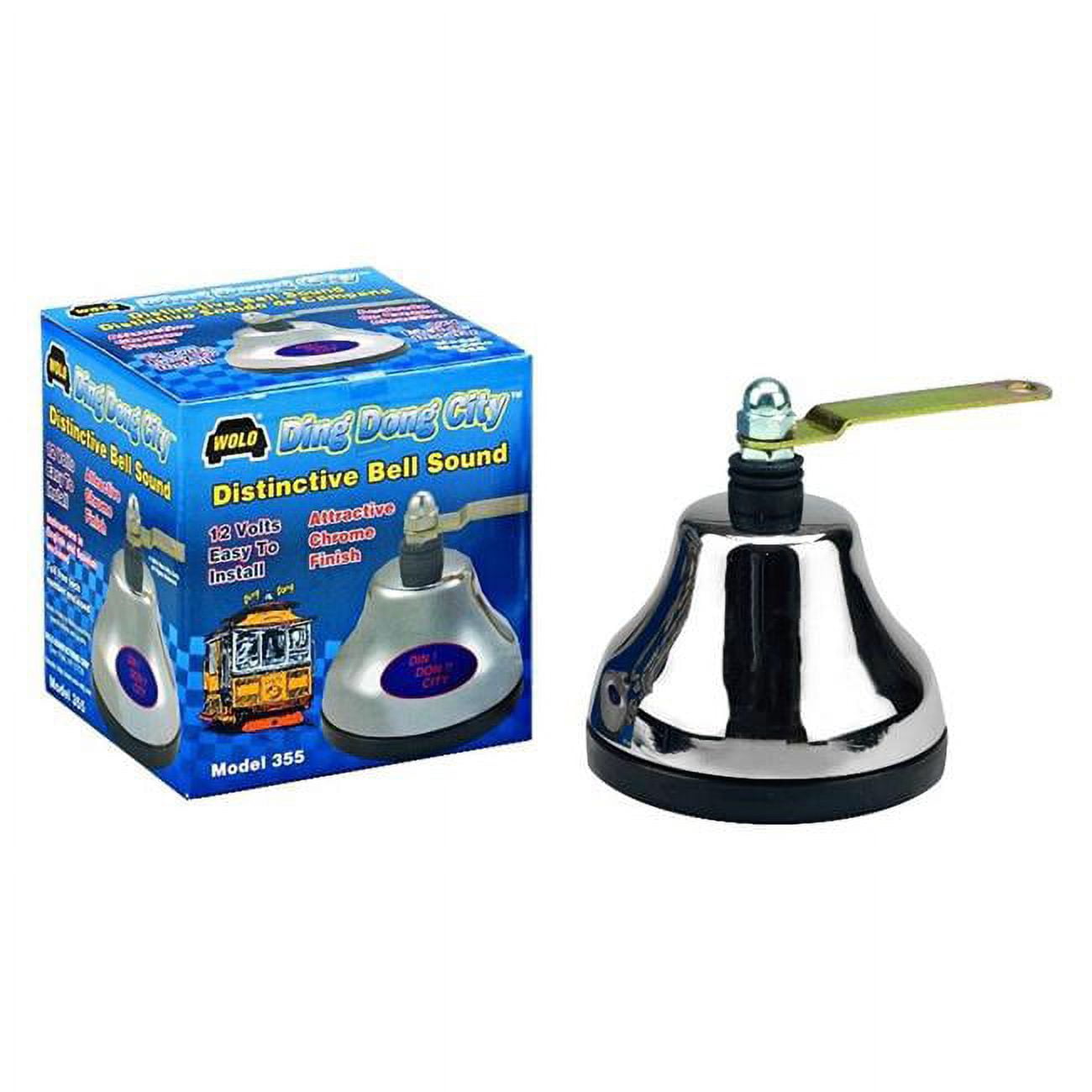 Wolo 355 12V Chrome Horn Ding Dong City Bell Plated Bell - Walmart.com