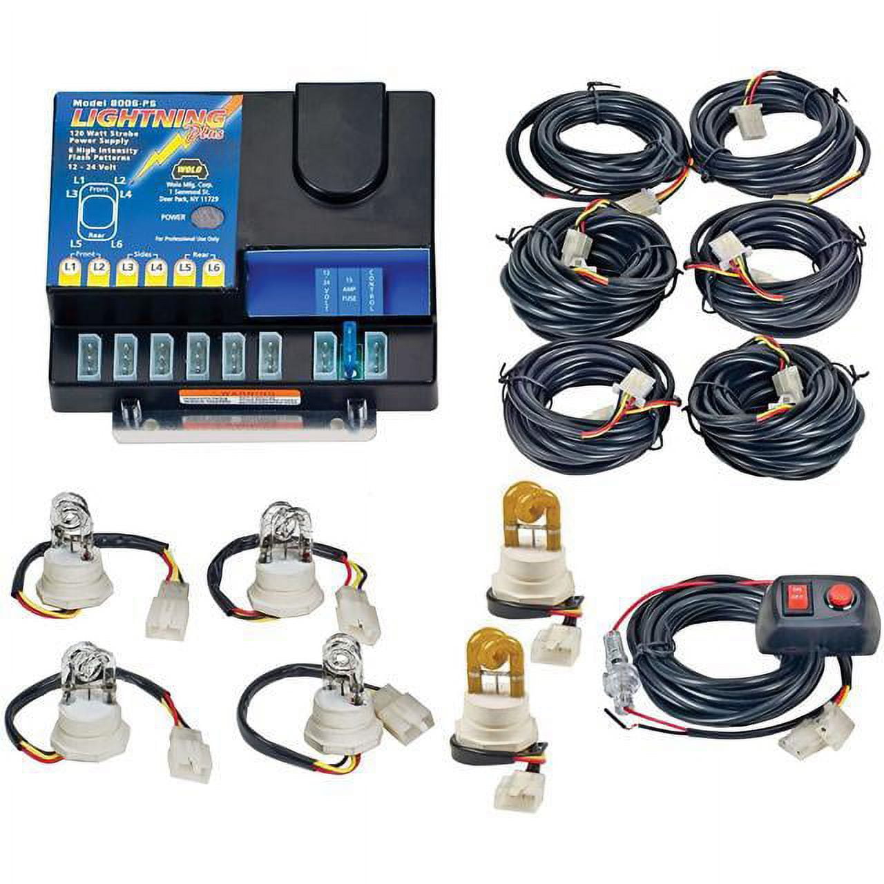 Wolo 8006-2-4C2A Strobe light kit Wolo Lightning Plus - Strobe Kit Six ...