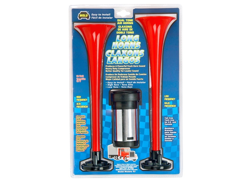 Wolo Dual Trumpet Big Rig Sound Horn,Air 417 - Walmart.com