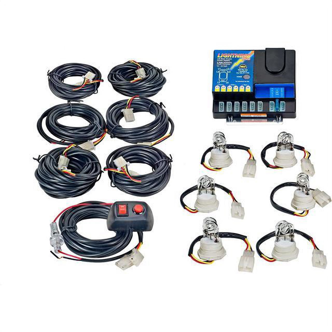 Wolo Manufacturing Hide-A-Way Strobe Light Kit 8106XL-1-6C - Walmart.com
