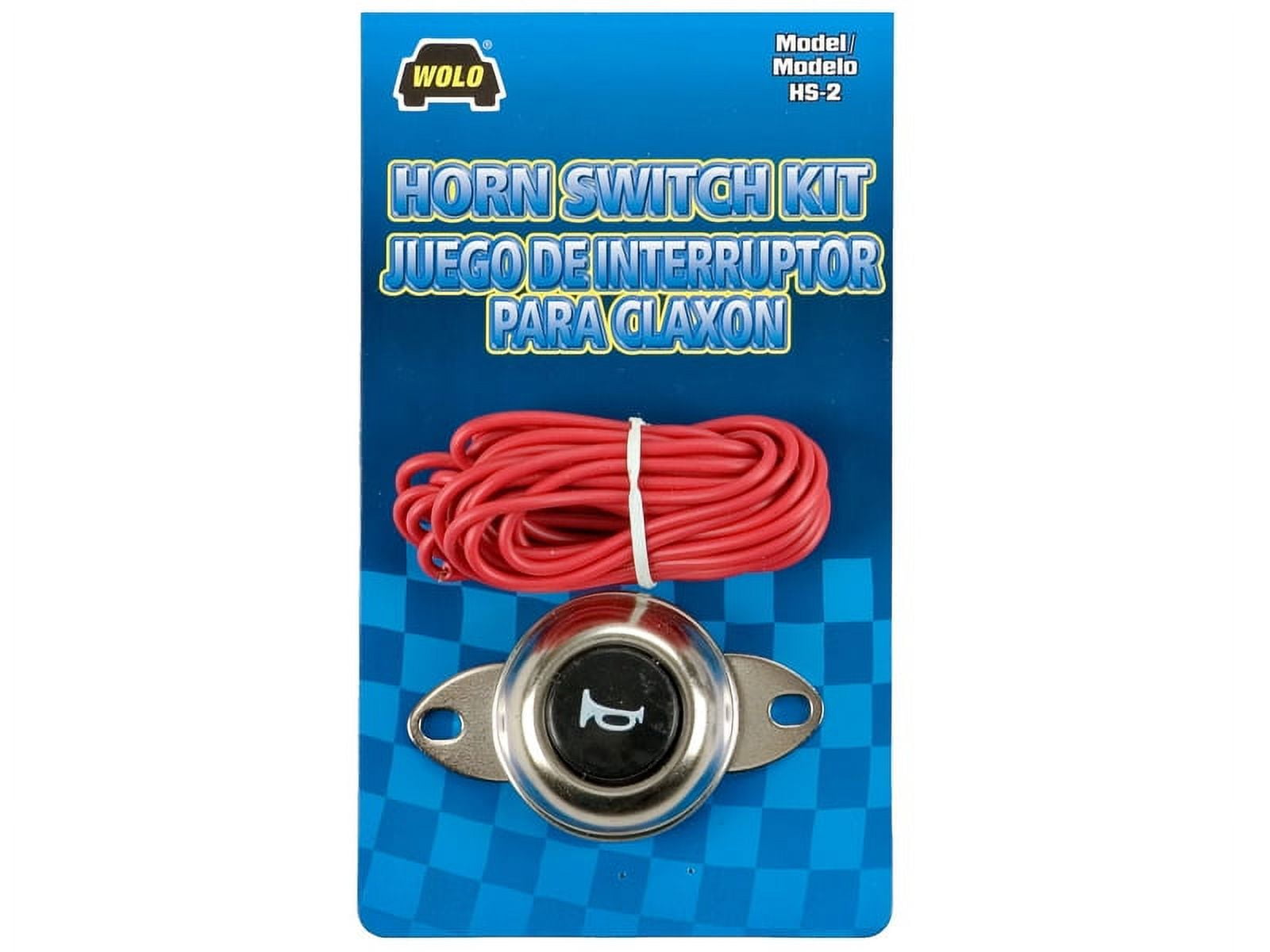 Wolo Universal Horn Button Switch Kit, Chrome Finish, Metal, Includes 2 ...