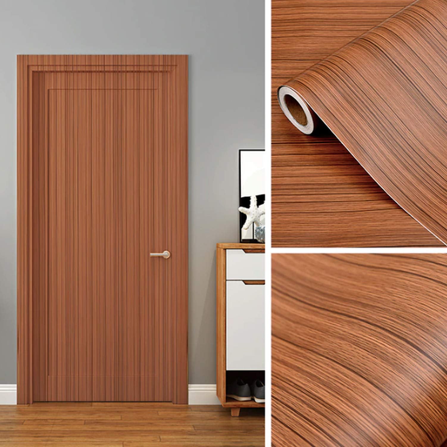 Wolpin Wall Stickers Furniture Wallpaper Wood Door 45 Cm X 10 M Diy ...